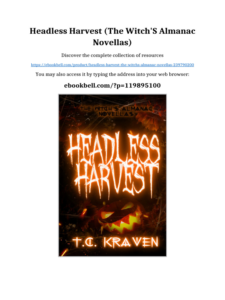 Headless Harvest (The Witch's Almanac Novellas) Available Instanly ...