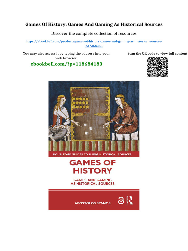 Games of History: Games and Gaming as Historical Sources Full Access ...