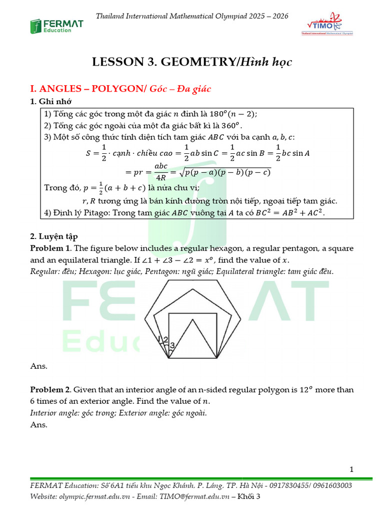 Lesson 3. Geometry | PDF