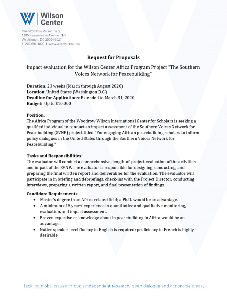 Project Impact Evaluation Proposal | PDF | Peacebuilding | Policy