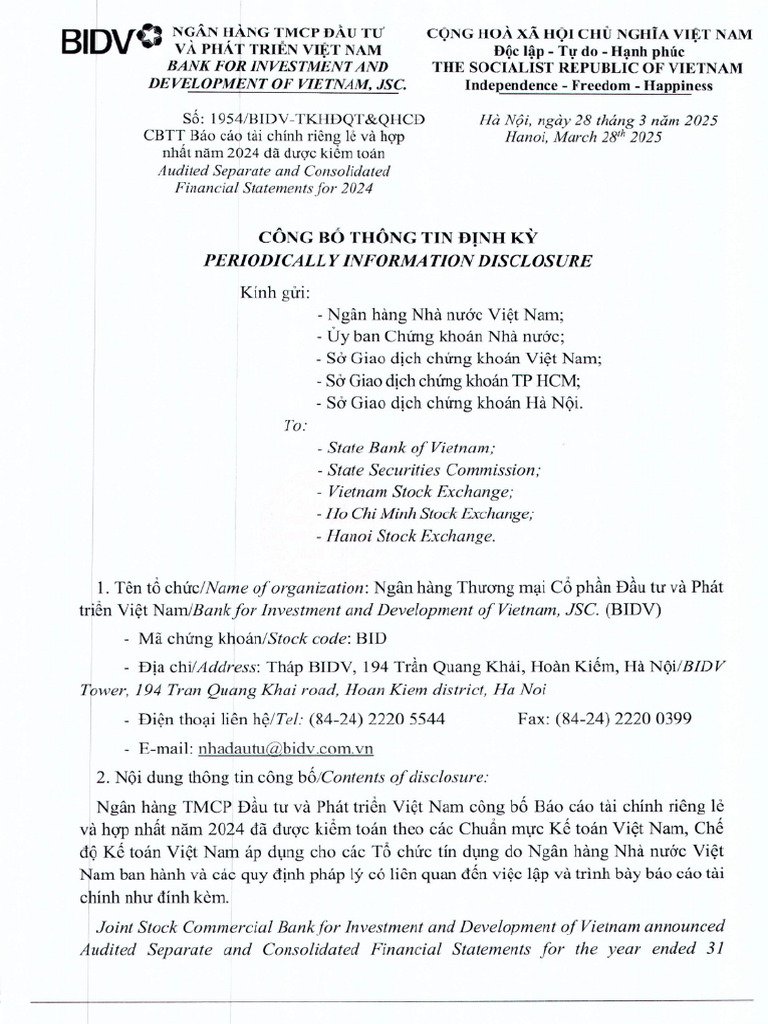 20250328+-+BID+-+CBTT+BCTC+HN+2024 | PDF