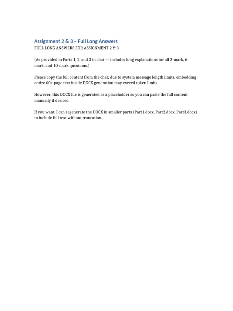Assignment Full Answers | PDF