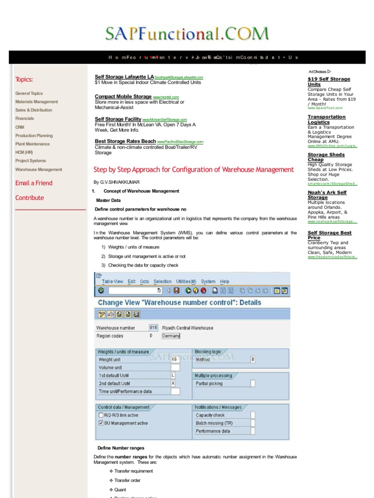 WWW Sapfunctional Com | PDF | Warehouse | Logistics