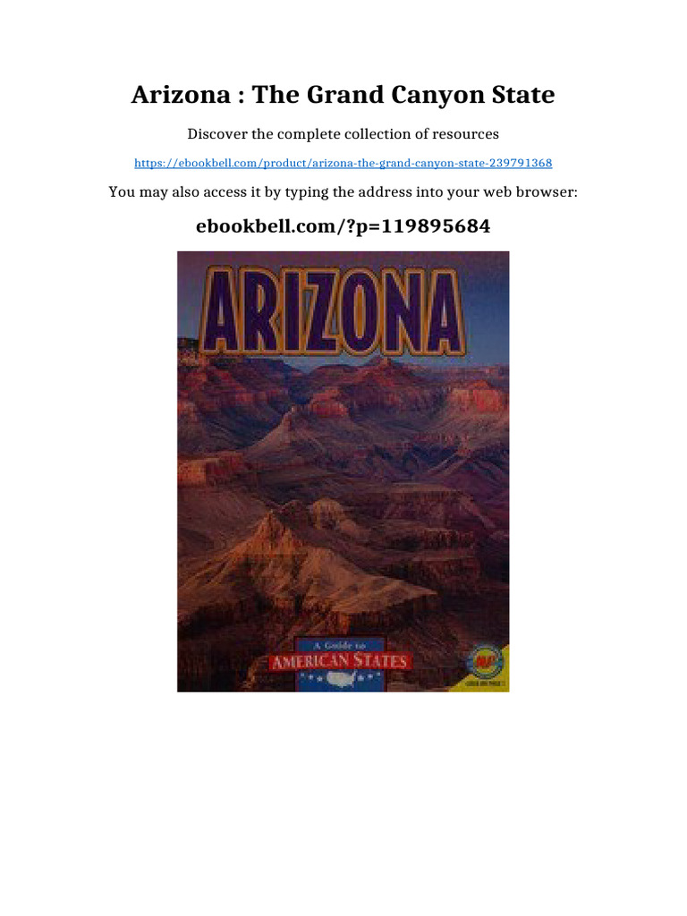 Arizona : the Grand Canyon state latest pdf 2025 | PDF | Property ...