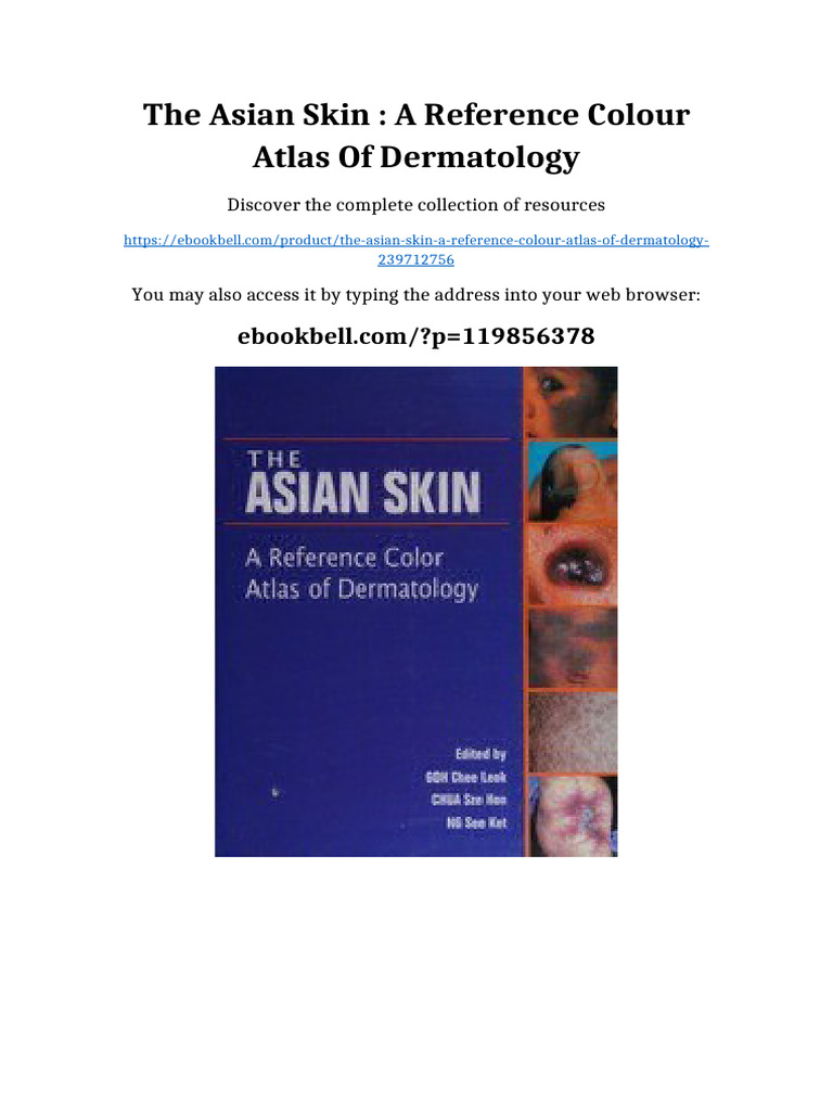 The Asian Skin: A Reference Colour Atlas of Dermatology Latest PDF 2025 ...