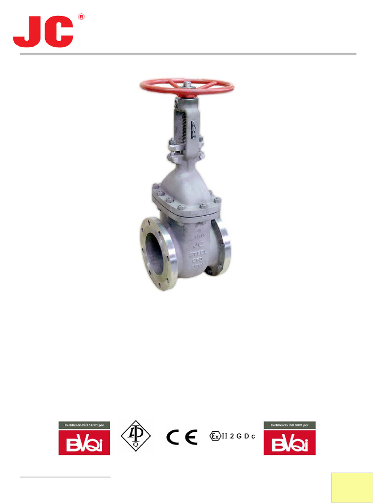 Catalogue JC Gate Valve | PDF | Valve | Mechanical Engineering