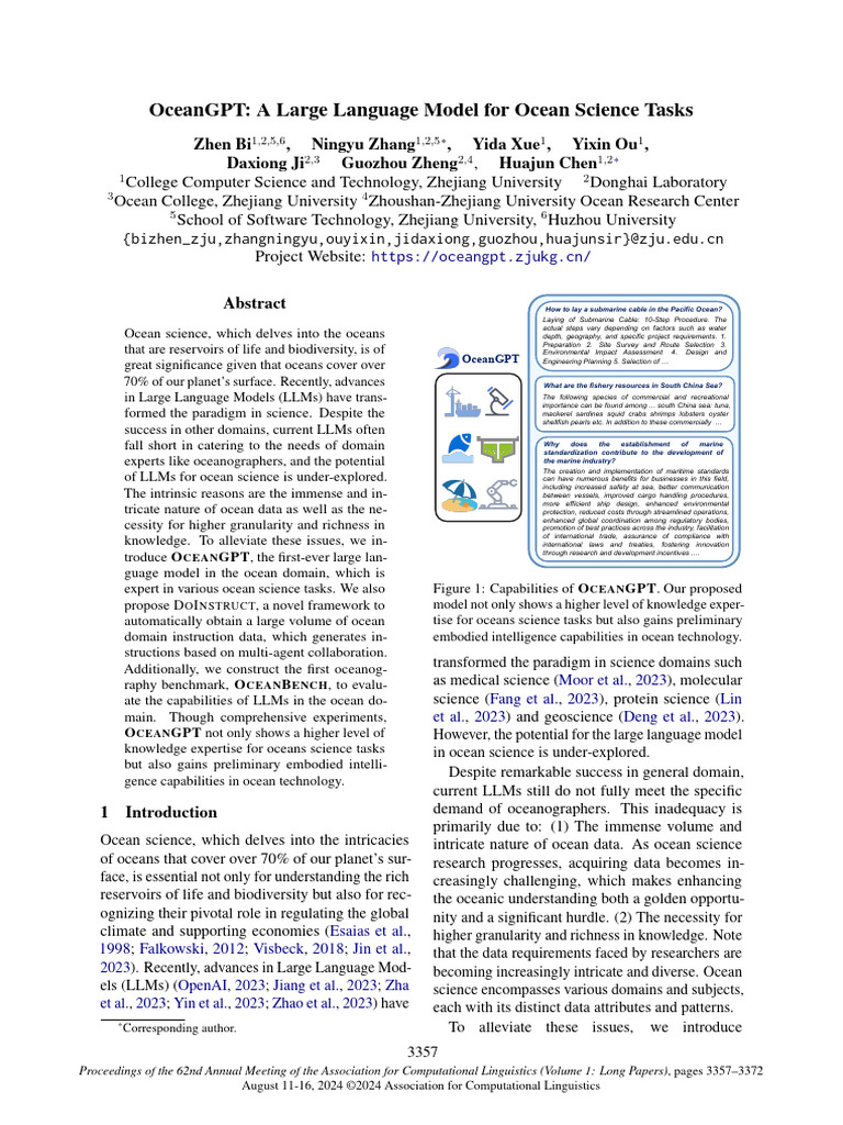 8 OceanGPT A Large Language Model For Ocean Science Tasks | PDF