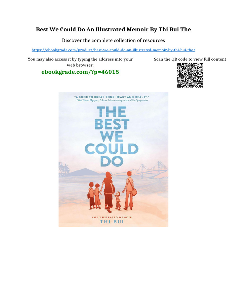 Best We Could Do An Illustrated Memoir by Thi Bui The available full ...
