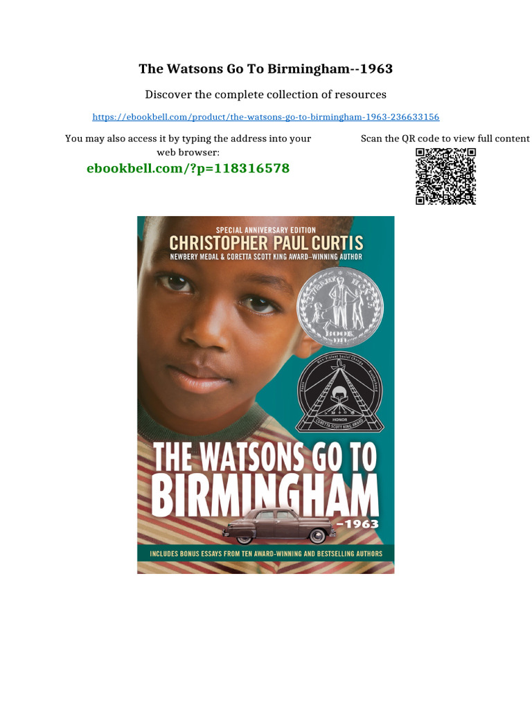 The Watsons Go To Birmingham - 1963 Ready To Read | PDF | Intellectual ...