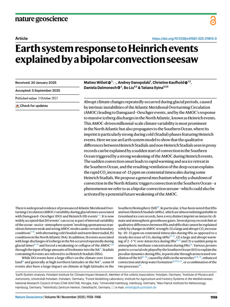 2025-NG-Earth System Response To Heinrich Events Explained by A Bipolar ...