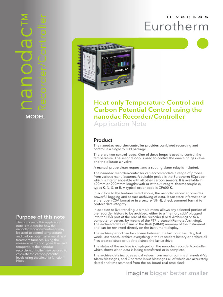nanodac_AN_030817U003_1 | PDF | Thermocouple | Oxygen