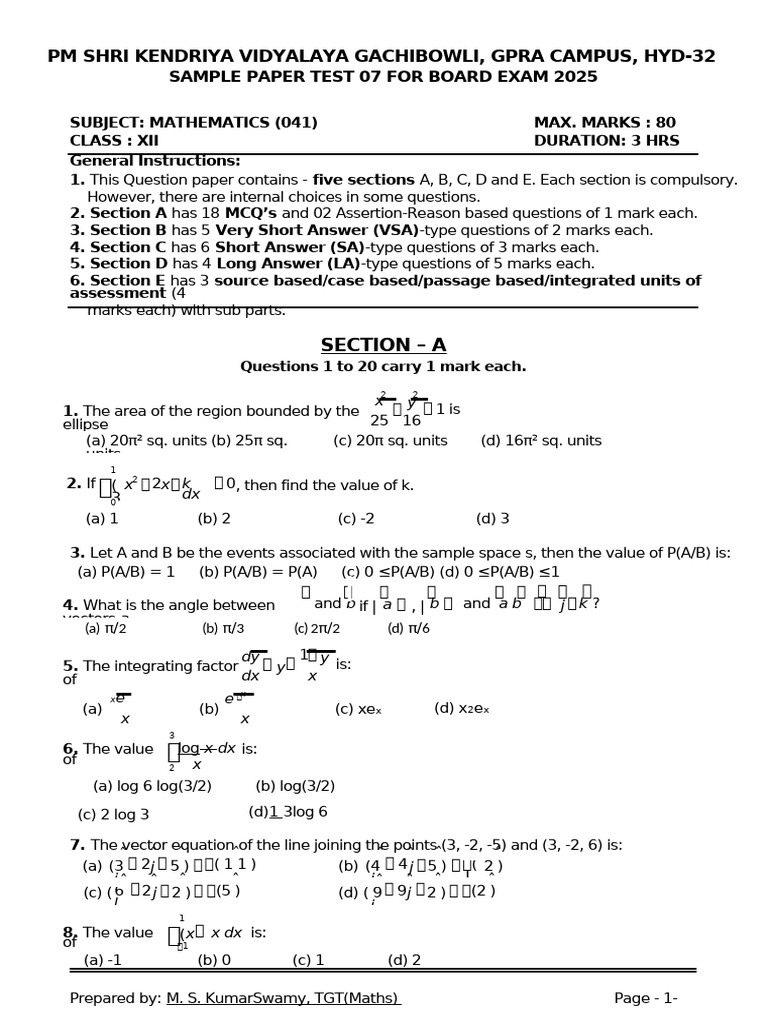 maths-class-xii-sample-paper-test-07-for-board-exam-2025-qp | PDF ...