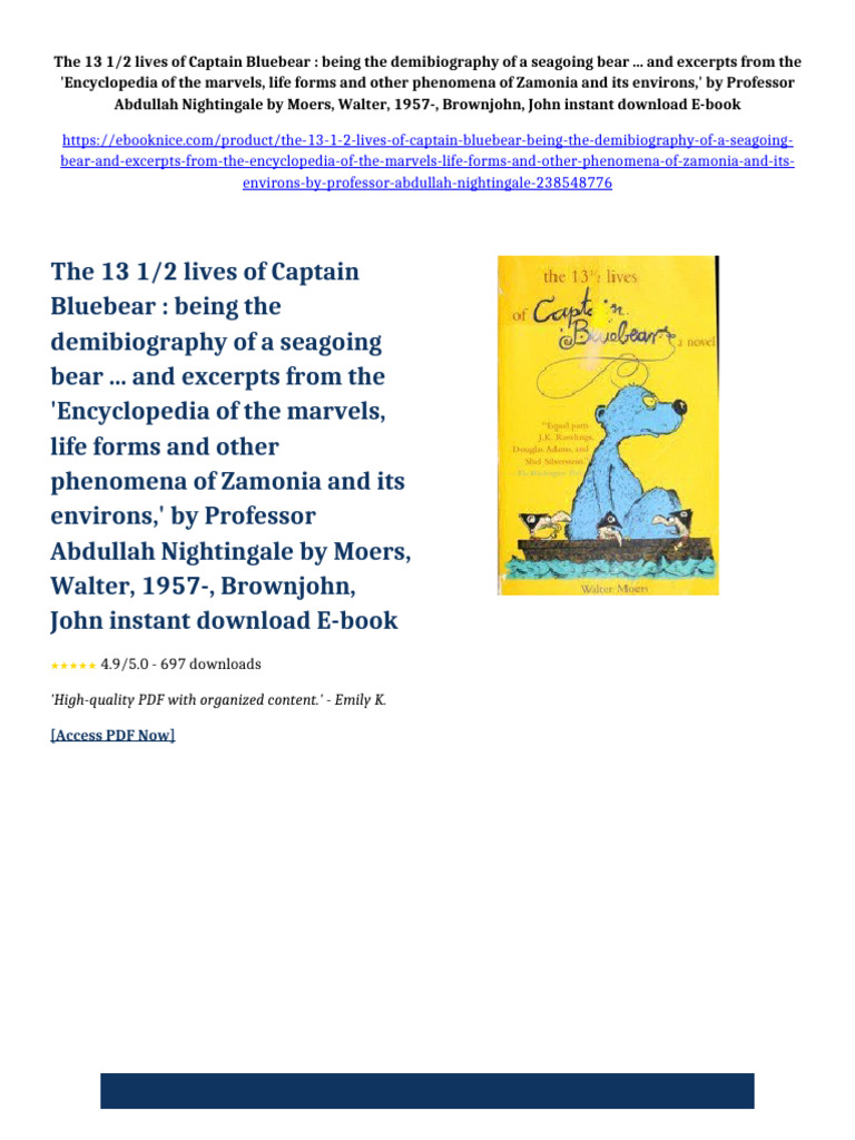 The 13 1/2 lives of Captain Bluebear : being the demibiography of a ...