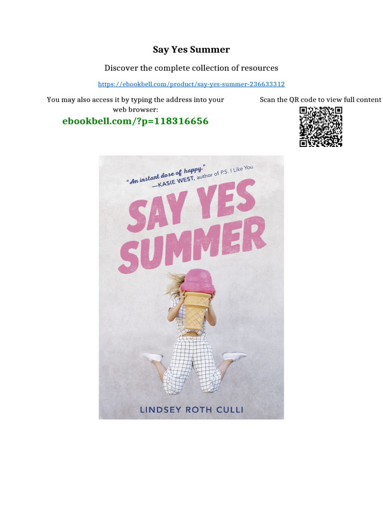 Say Yes Summer available any format | PDF | Franz Kafka | Intellectual ...