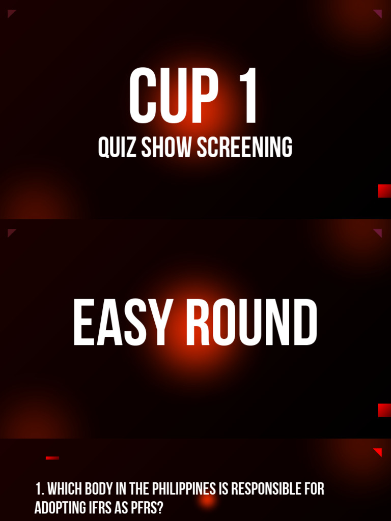 CUP 1 Quiz Show Screening | PDF | Interest | Equity (Finance)