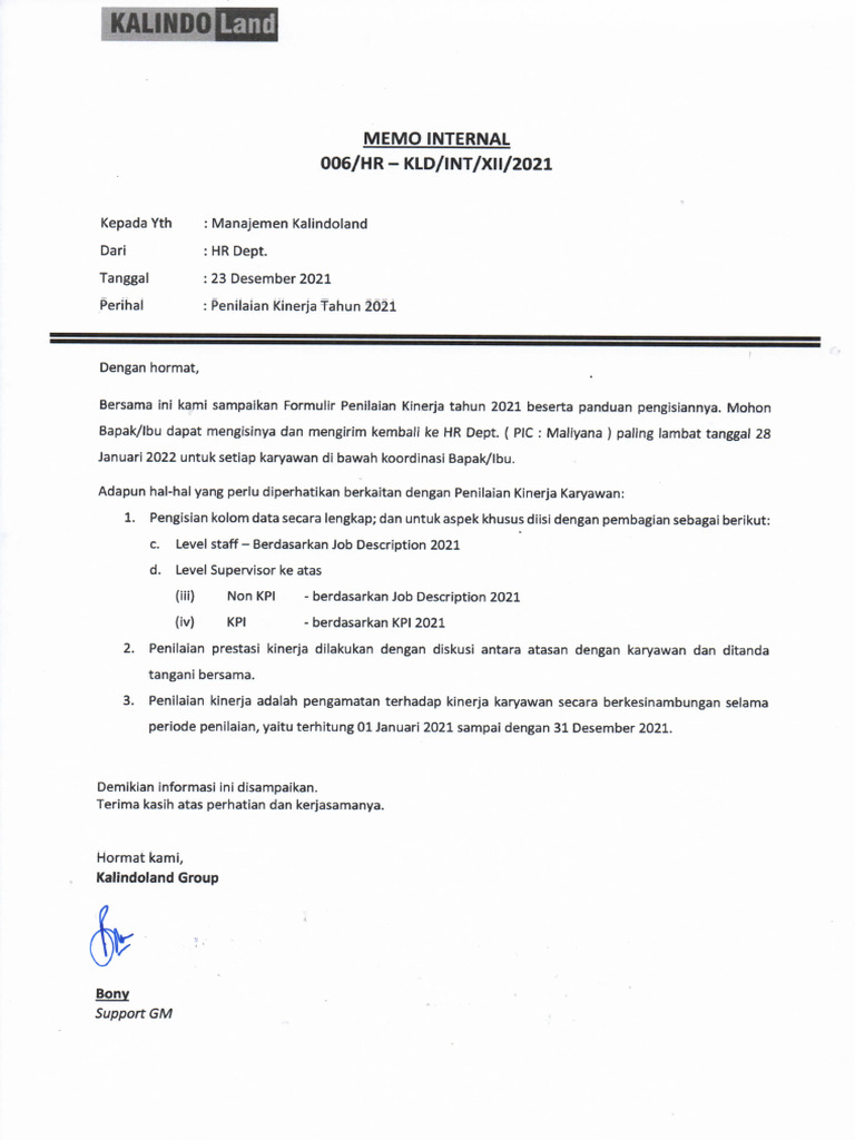 Memo HRD 006 | PDF