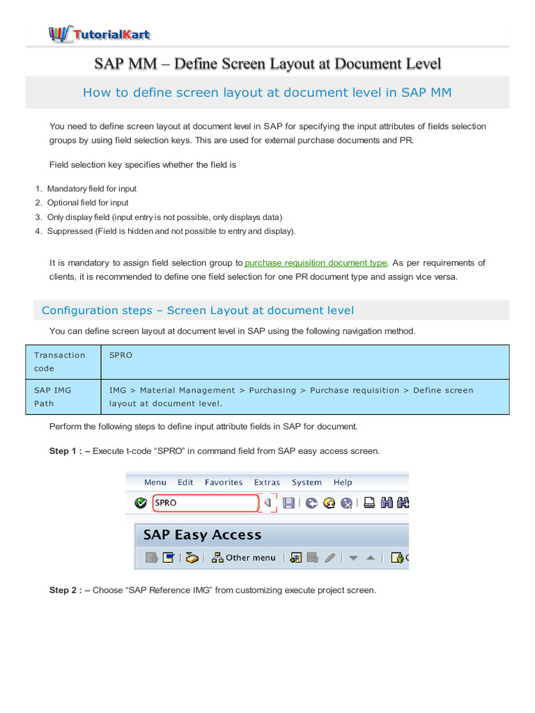 Define Screen Layout at Document Level | PDF | Computing