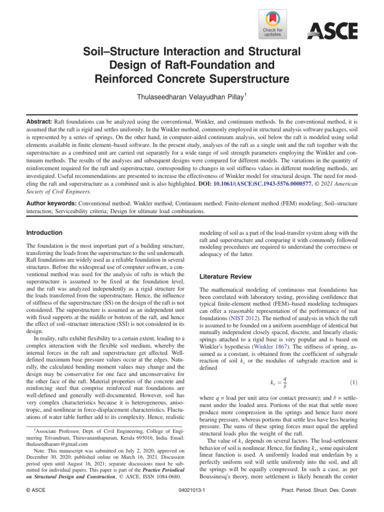 Velayudhan Pillay Soil Structure Interaction and Structural Design of ...