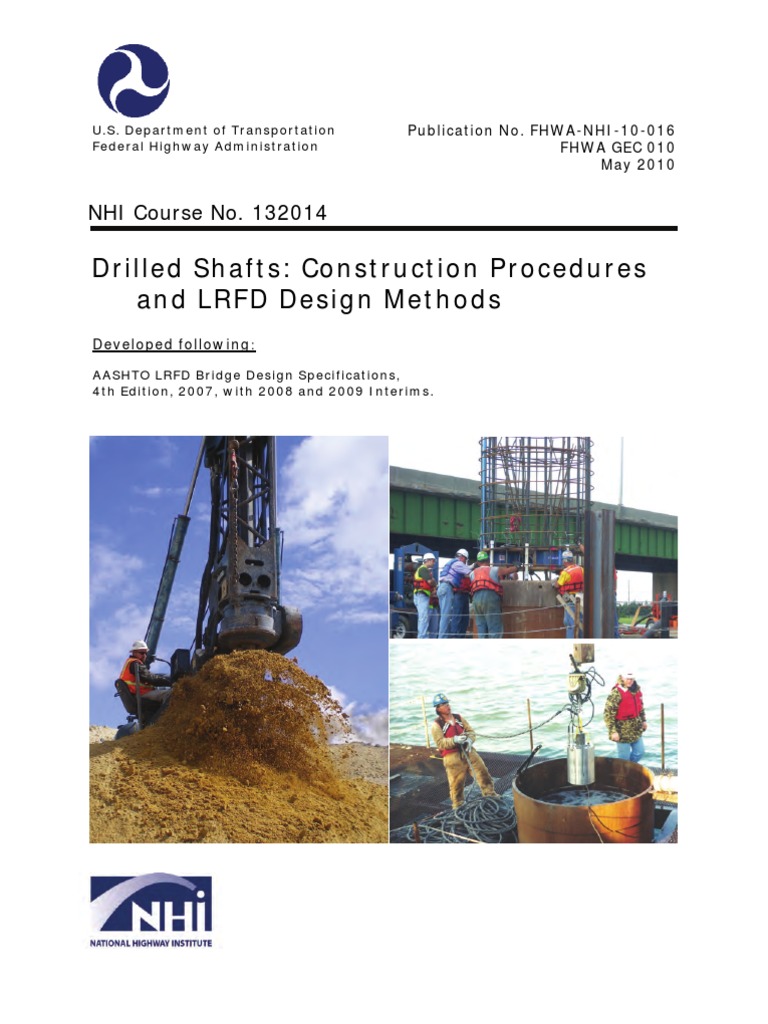 FHWA Drilled Shafts LRFD Design Methods | Geotechnical Engineering ...