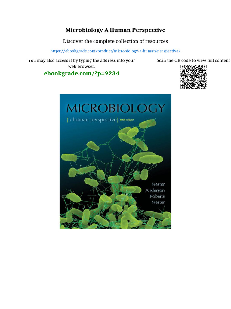 Microbiology A Human Perspective digital download | PDF