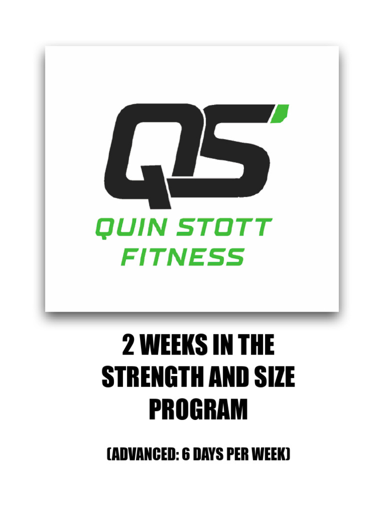 Free 2 Weeks in The Strength and SIze Program (6 Day) | PDF | Weight ...