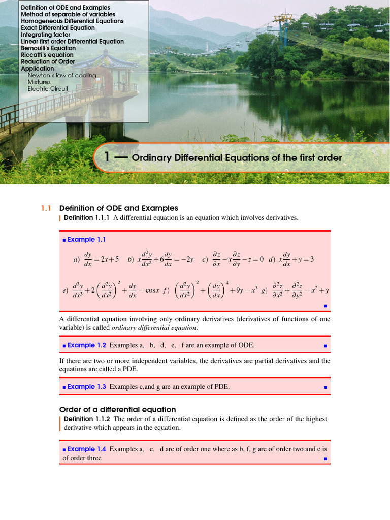 Chapter-1 First_Order DE. (additional Note) | PDF | Ordinary ...