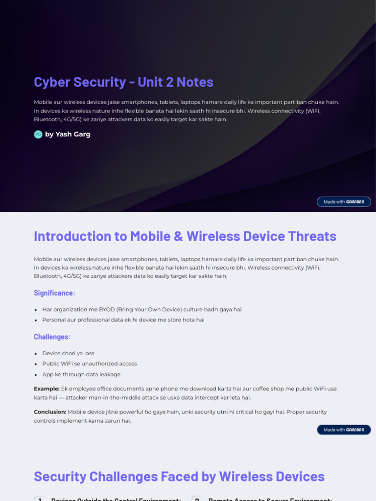 Cyber Security Unit 2 Notes | PDF | Mobile App | Wi Fi