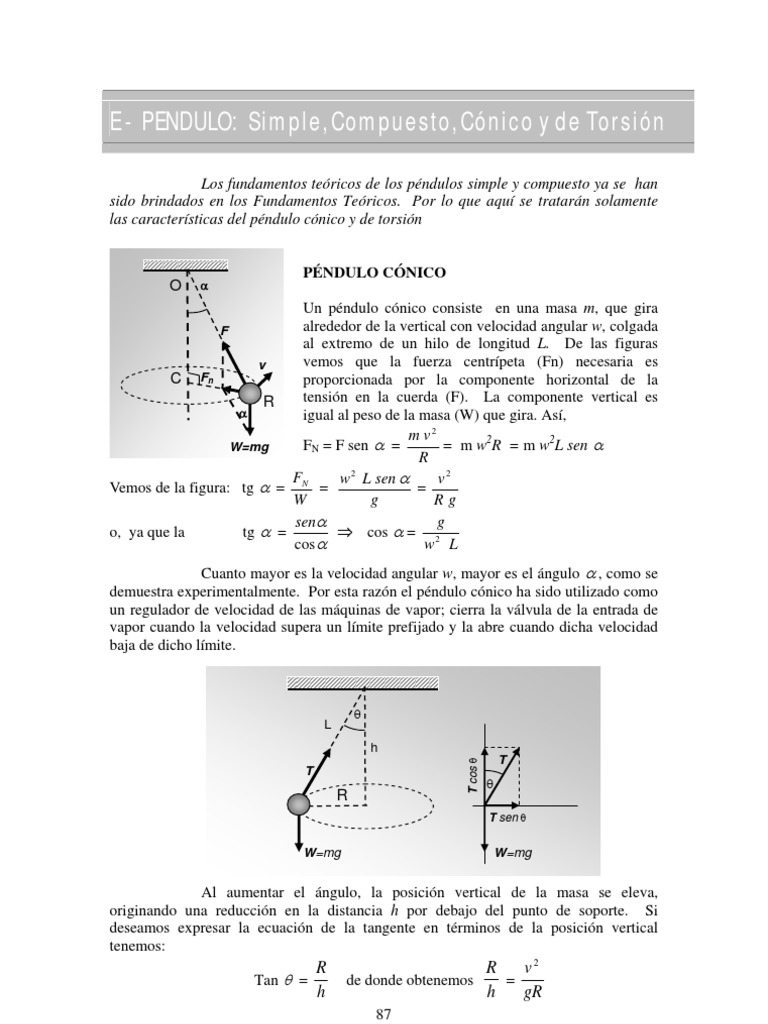 N5 Pendulo | PDF | Péndulo | Esfuerzo de torsión