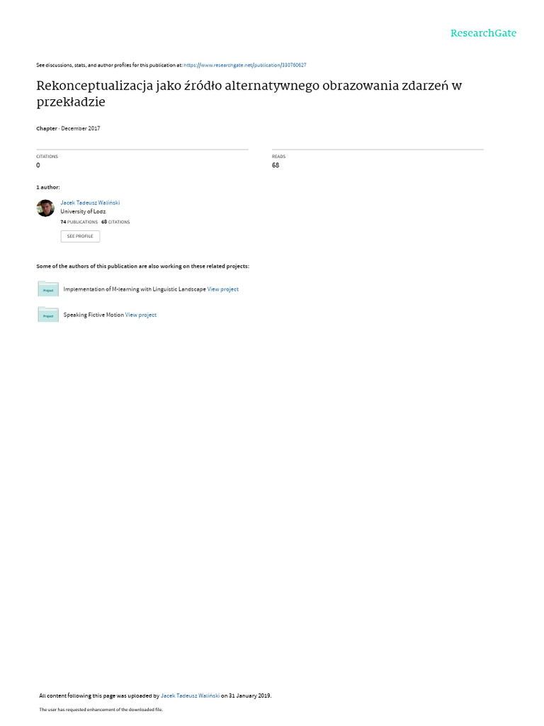 Walinski Rekonceptualizacja | PDF