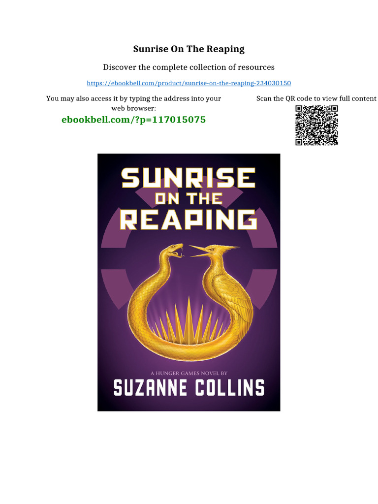 Sunrise On The Reaping Sample | PDF | Indonesia | Romanticism