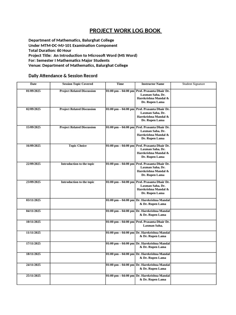 Log Book SEC Project MS Word2 | PDF
