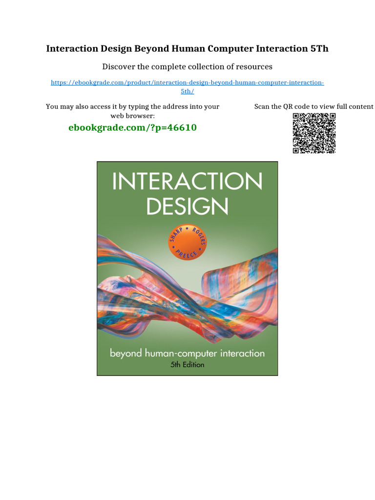 Interaction Design Beyond Human Computer Interaction 5th PDF Available ...