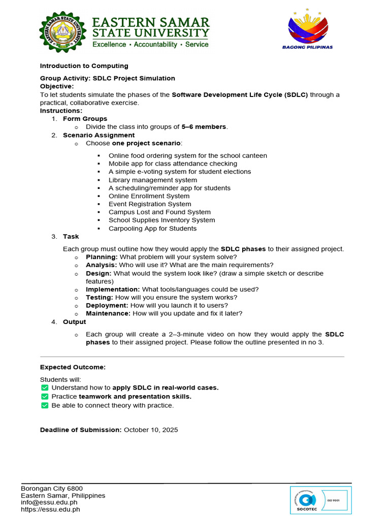 Activity 1 Itc SDLC | PDF