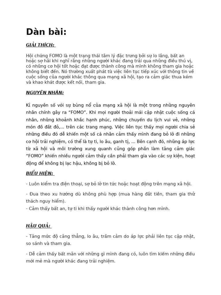 Fomo | PDF