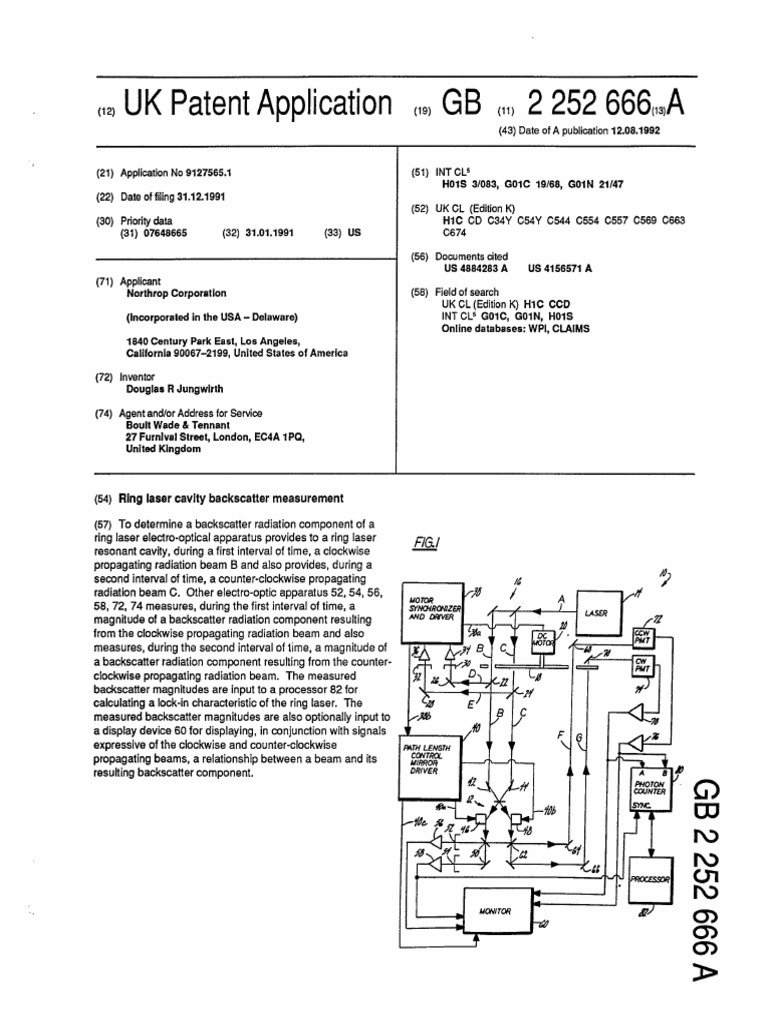 Ring Laser Cavity Backscatter Measurement. | PDF