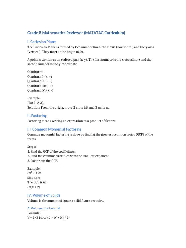 Math Reviewer | PDF