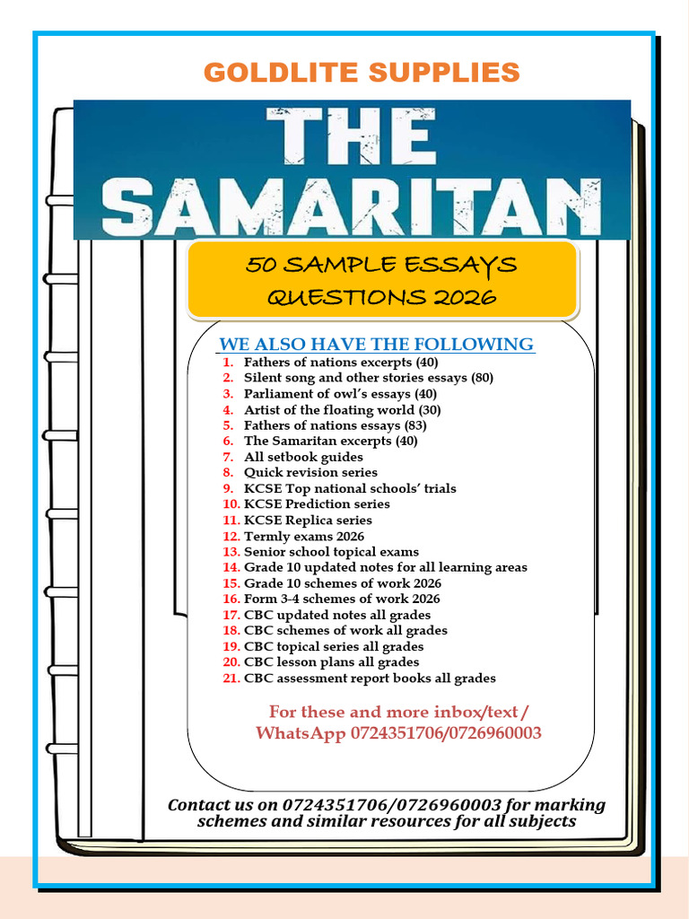 The Samaritan Essays Questions 2026 | PDF