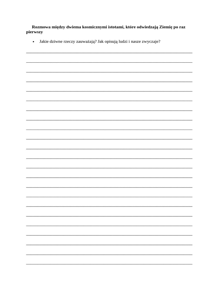 Tematy Rozmów Dla 4 Klas Dialogi | PDF
