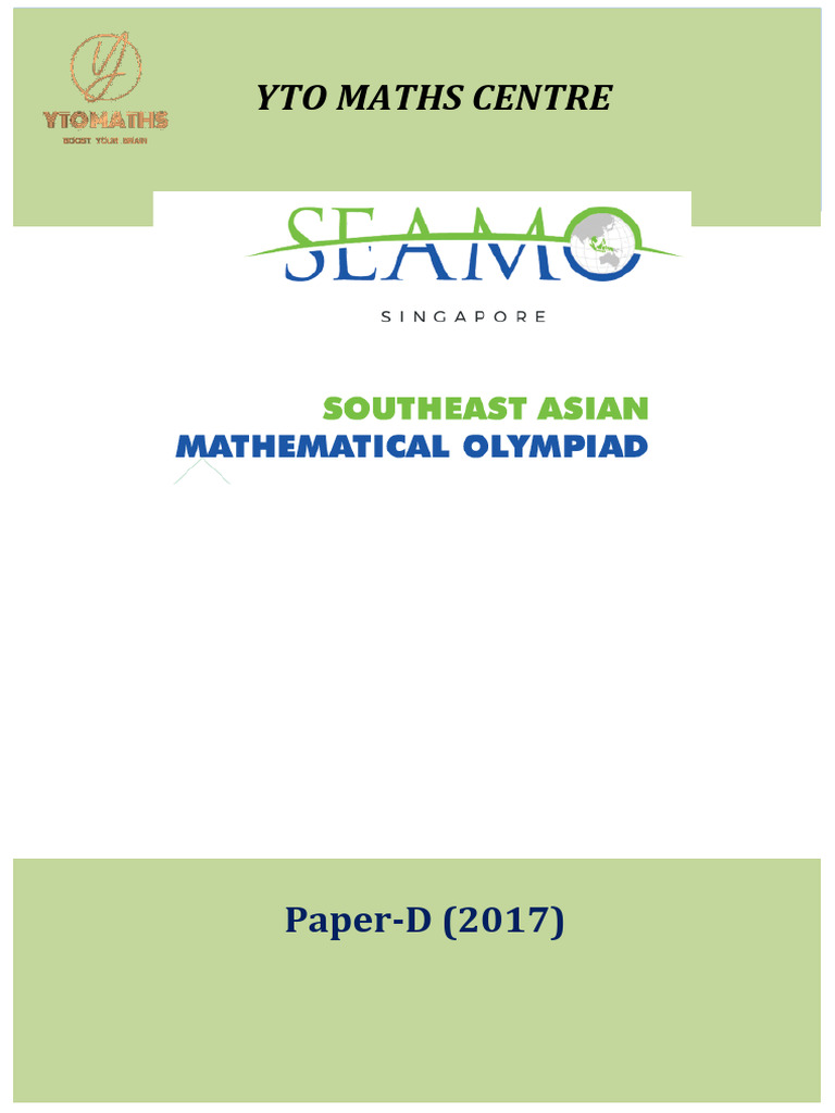 Seamo Paper d 2017 | PDF | Area | Rectangle