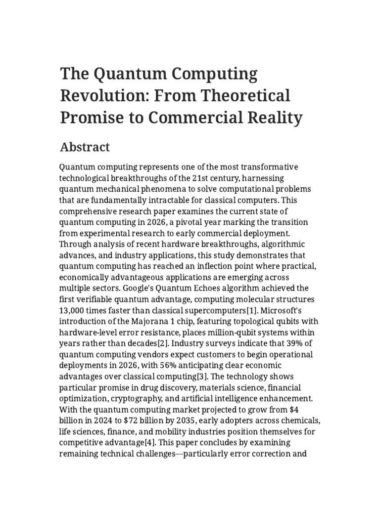 Quantum Computing Revolution | PDF | Quantum Computing | Artificial ...