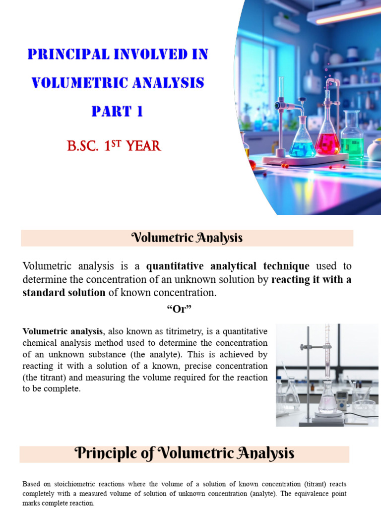 Volumetric Ist Part | PDF | Titration | Chemistry
