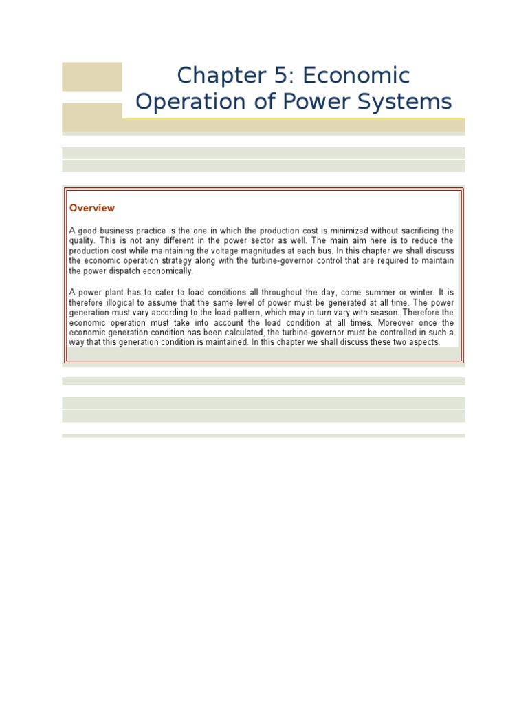 Economic Operation and Power System | PDF | Electric Power System ...