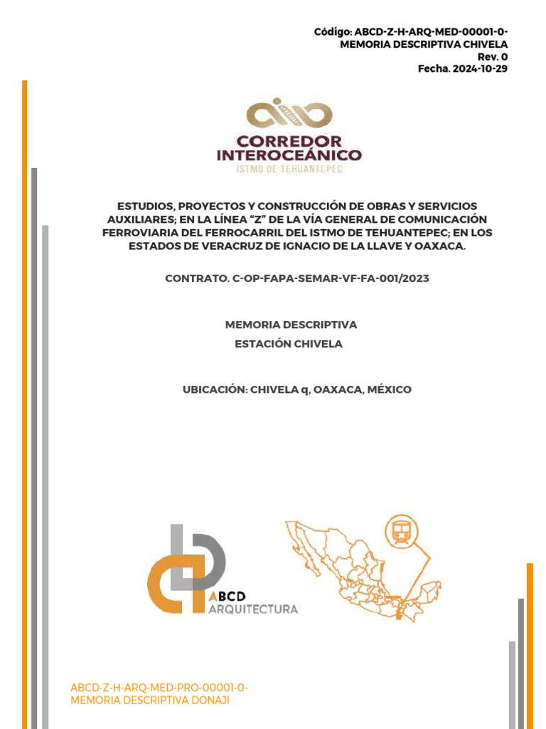 Abcd-Z-H-Arq-Med-00001-0-Memoria Descriptiva Chivela | PDF | Materiales ...