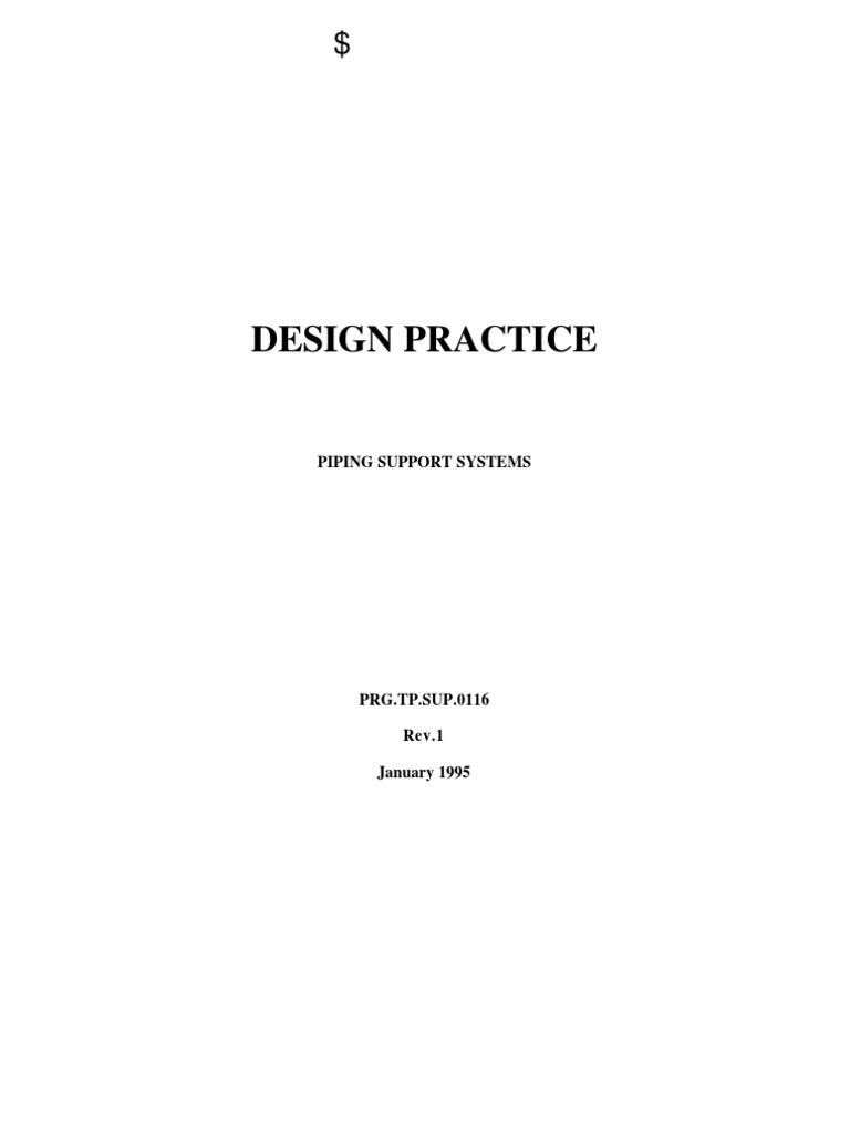 Design Practise Piping Support System | PDF | Pipe (Fluid Conveyance ...