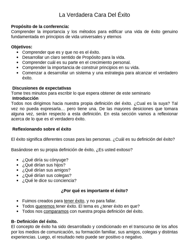 La Verdadera Cara Del Éxito | PDF | Placer | Verdad