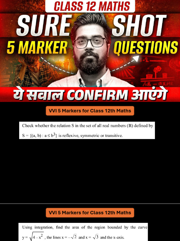 5 Marker Class 12 Maths | PDF