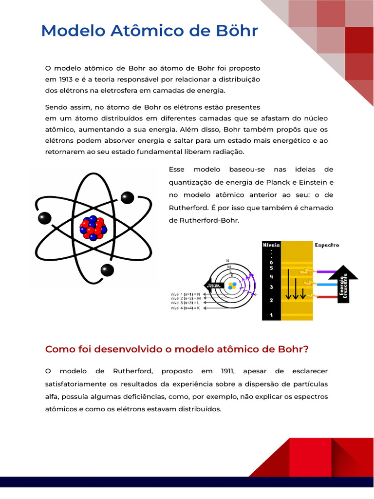 Átomo de Böhr | PDF | Elétron | Física