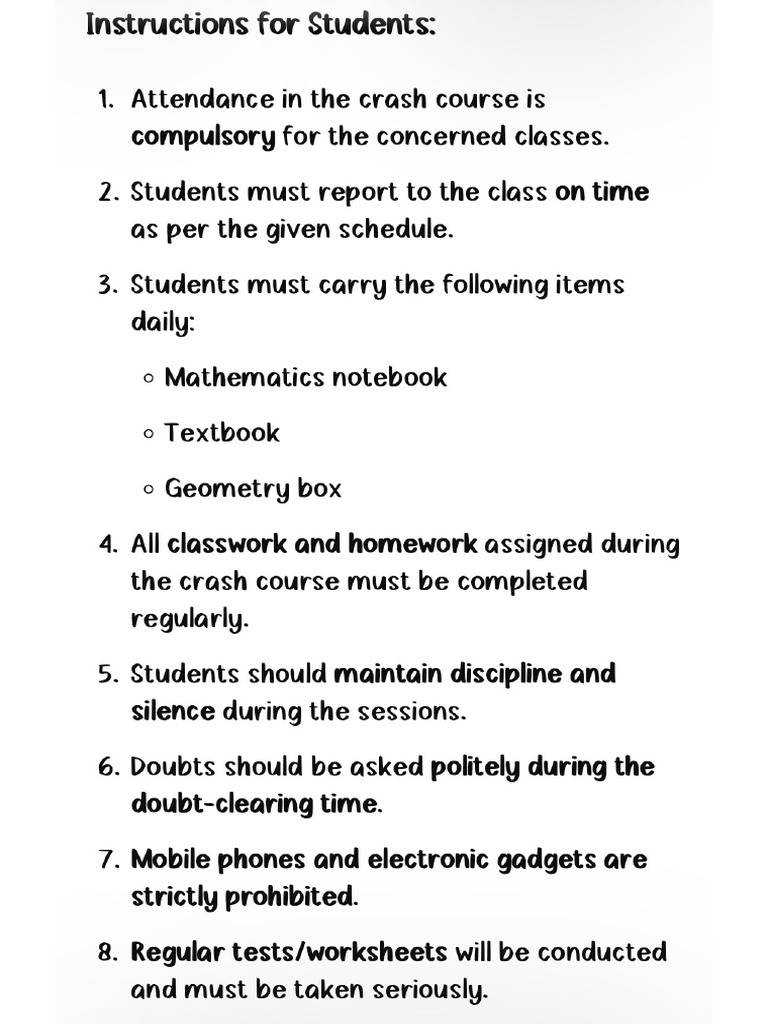 Class 10 Crash Course | PDF