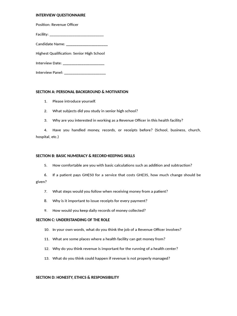 Interview Rev Off | PDF