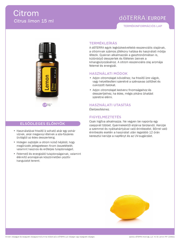 Lemon Oil | PDF